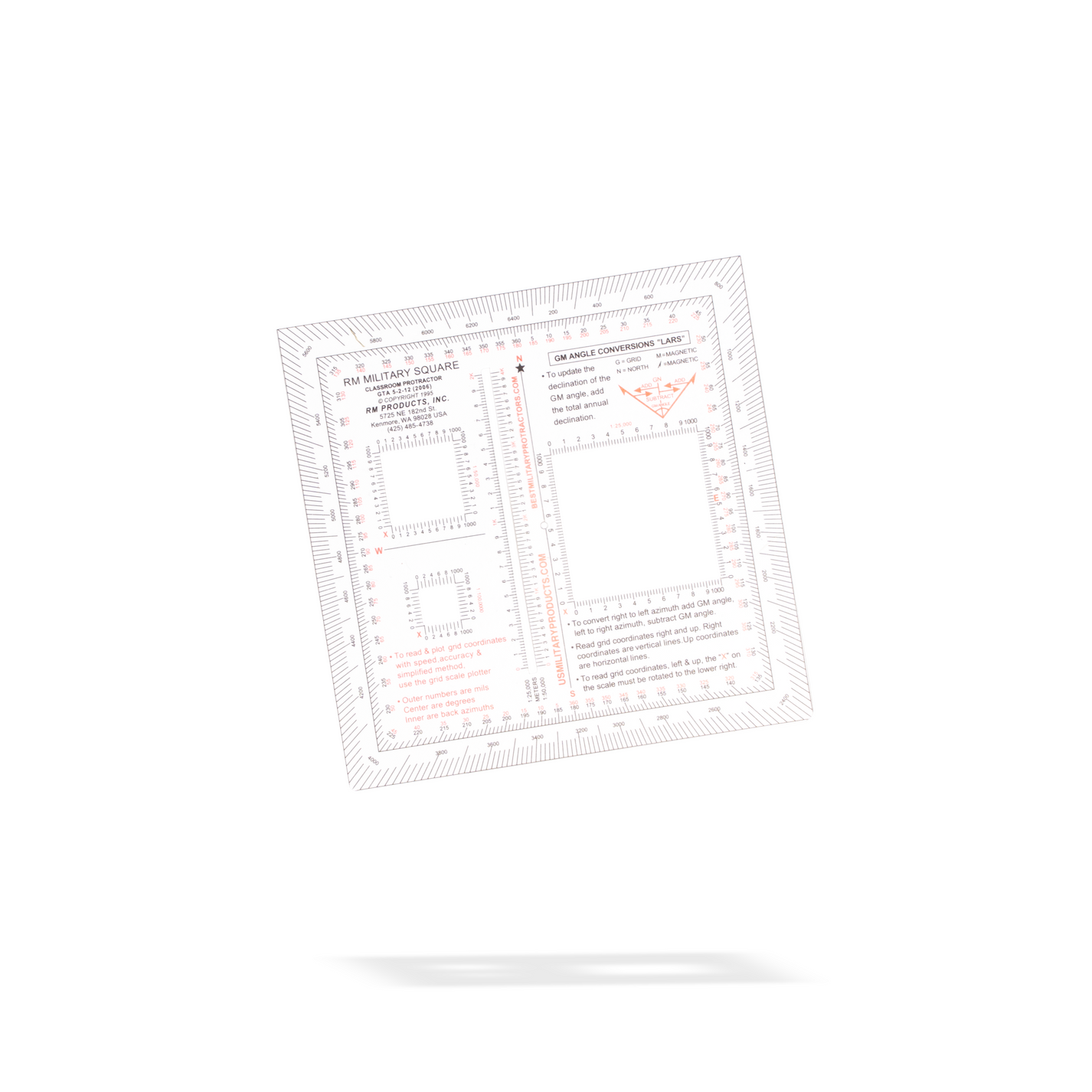 Mil. Square - Map Protractor – Shaw Concepts
