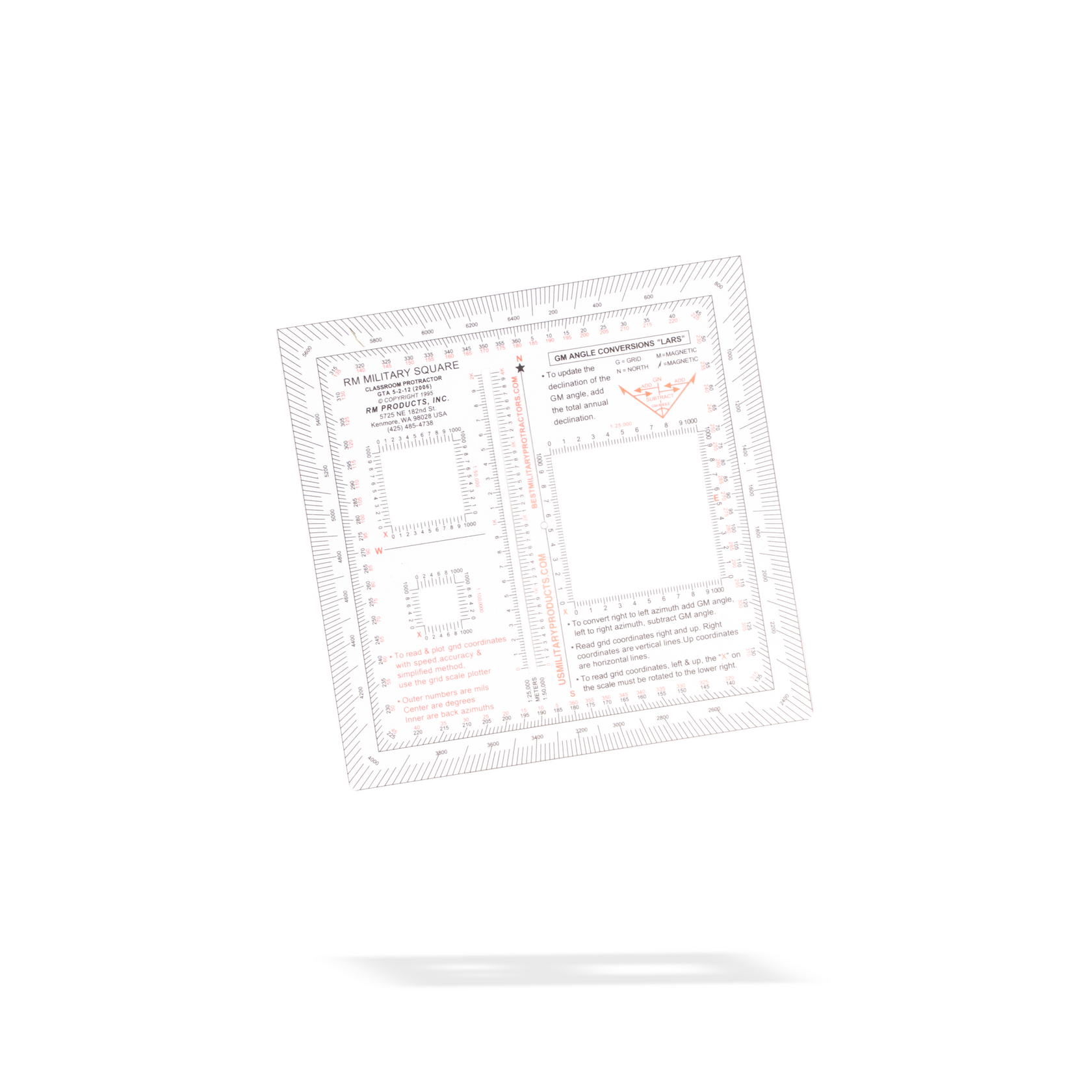 Mil. Square - Map Protractor – Shaw Concepts