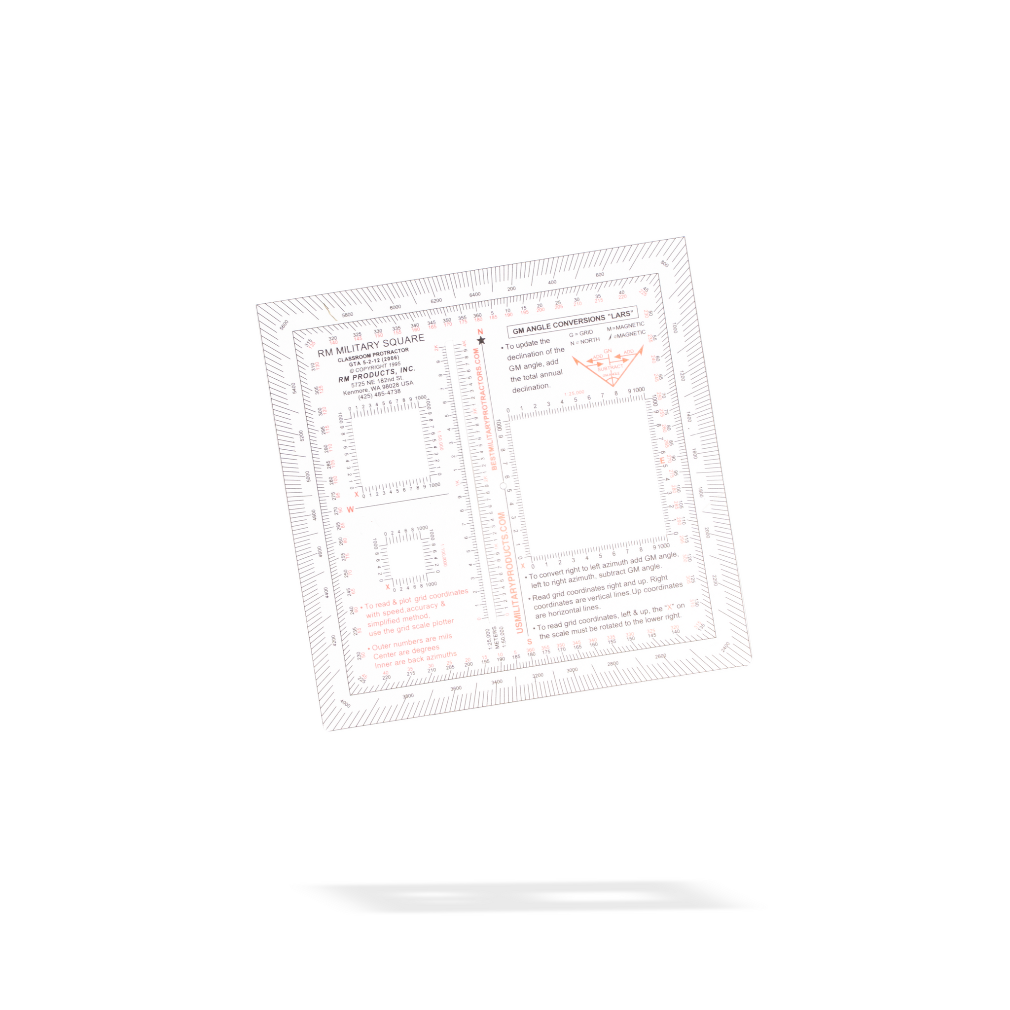 Mil. Square - Map Protractor – Shaw Concepts
