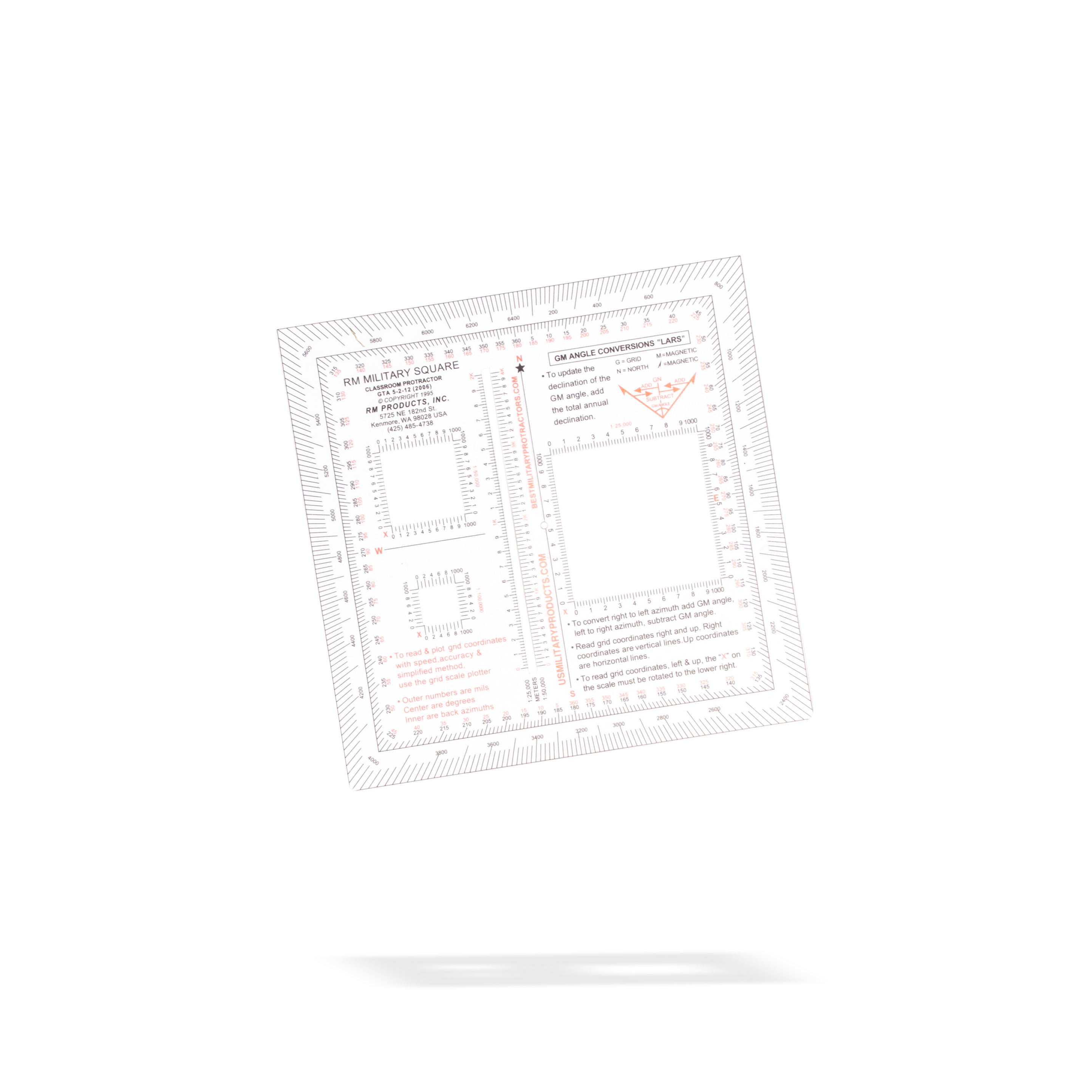 Mil. Square - Map Protractor – Shaw Concepts